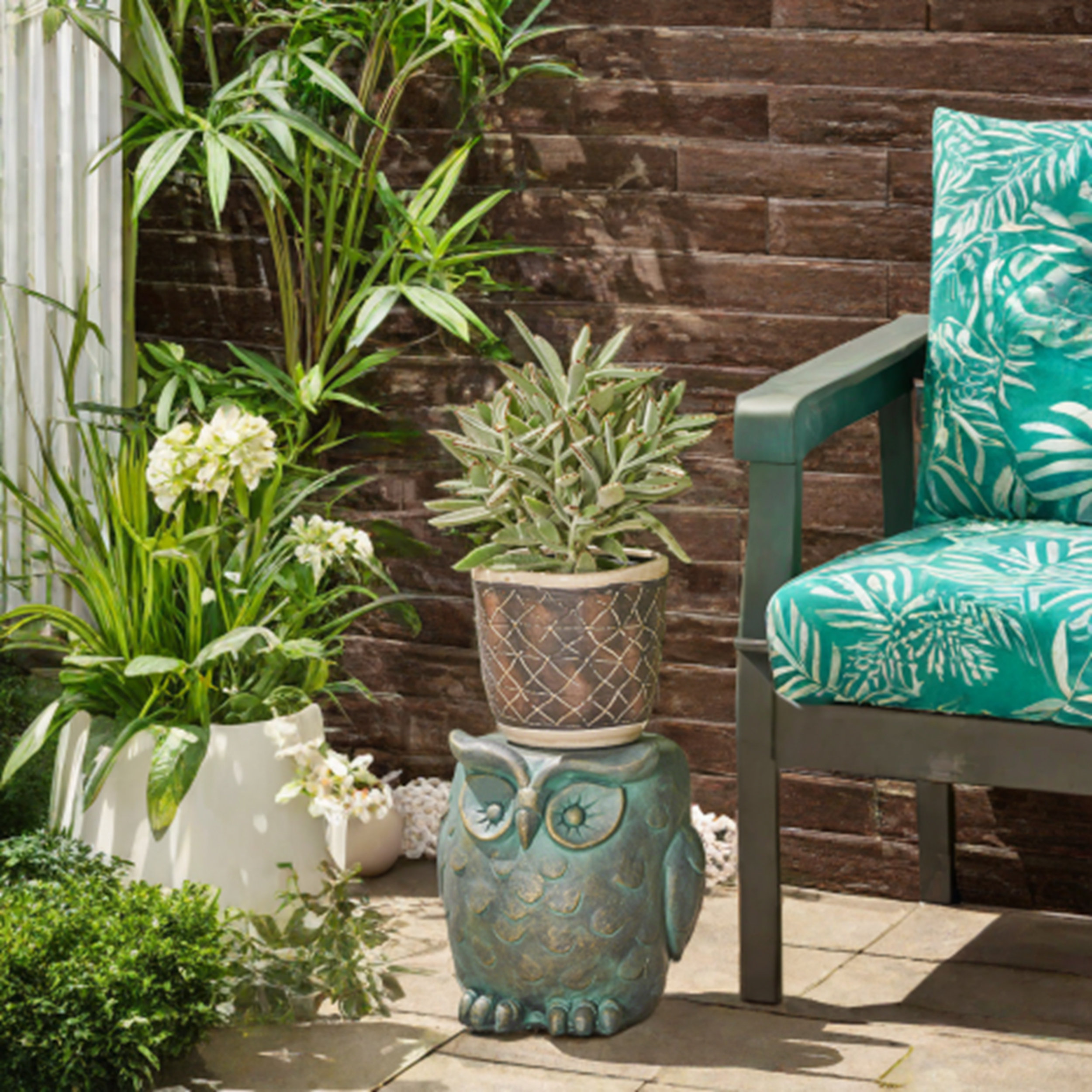 Ophelia & Co. Owl Garden Stool - Copper Patina Finish, Adds Whimsy to ...